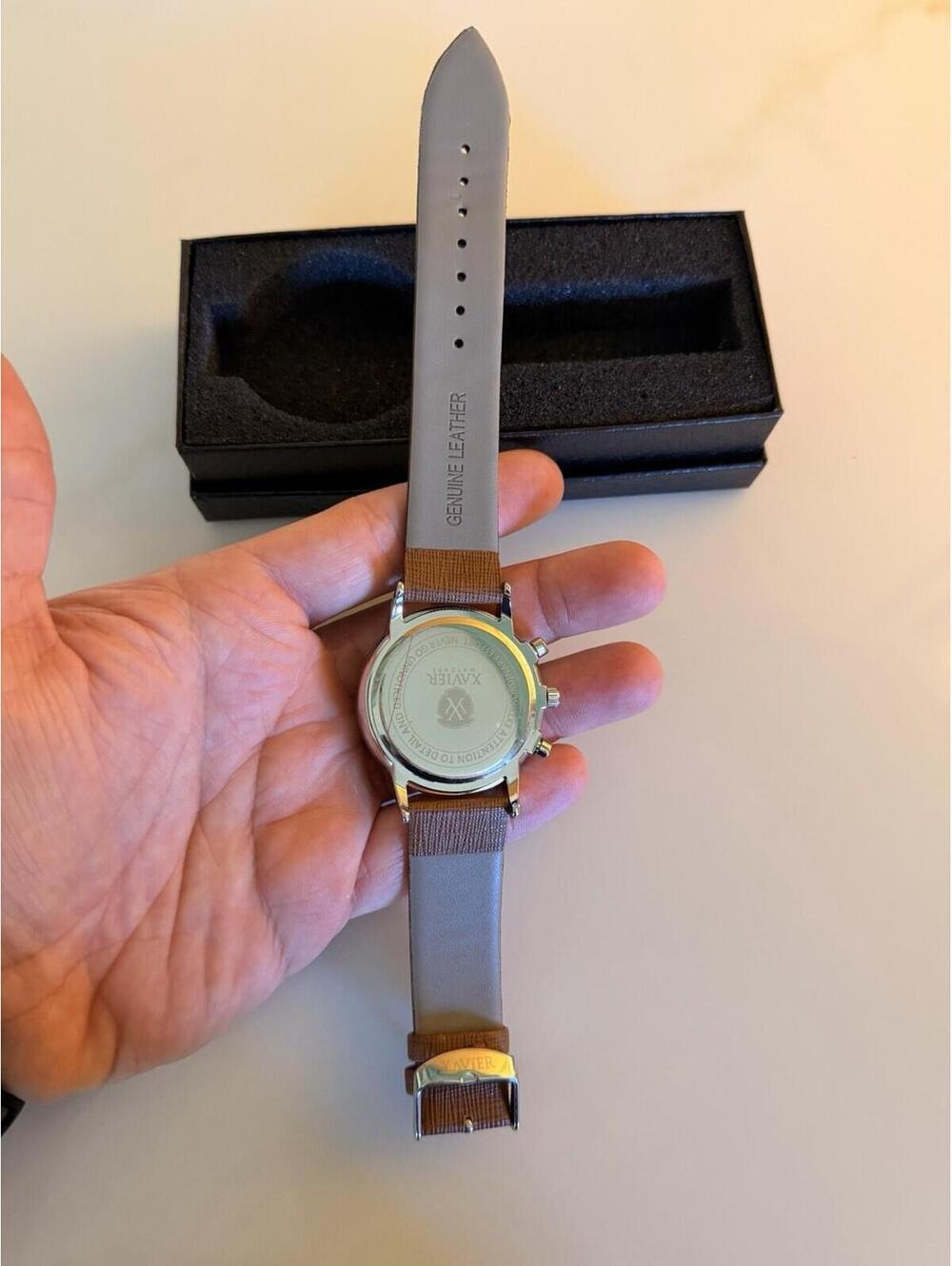 Accessories | New Xavier Chronograph Watch Brown Leather Strap | Poshmark